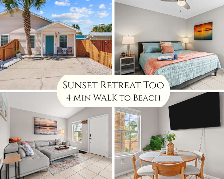4 Min Walk To Beach | 2br | King Bed | Private Yd - Florida Panhandle, FL