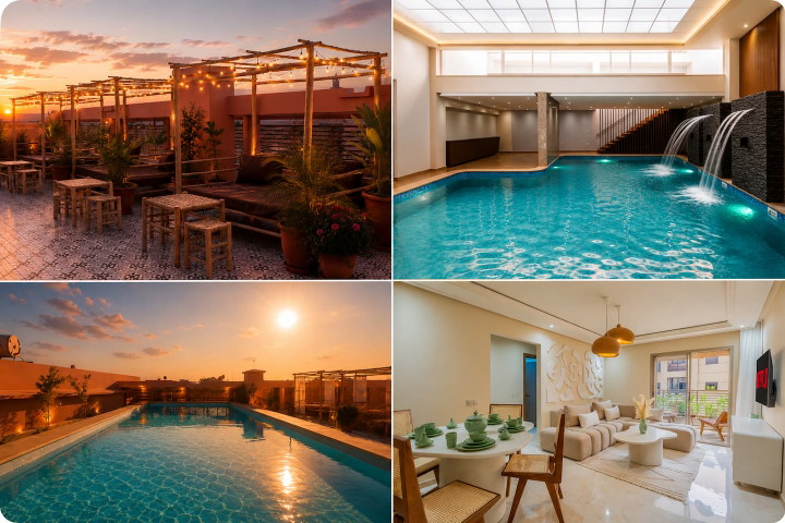 Guéliz Private Jacuzzi Rooftop Pool & Spa - Marrakesh