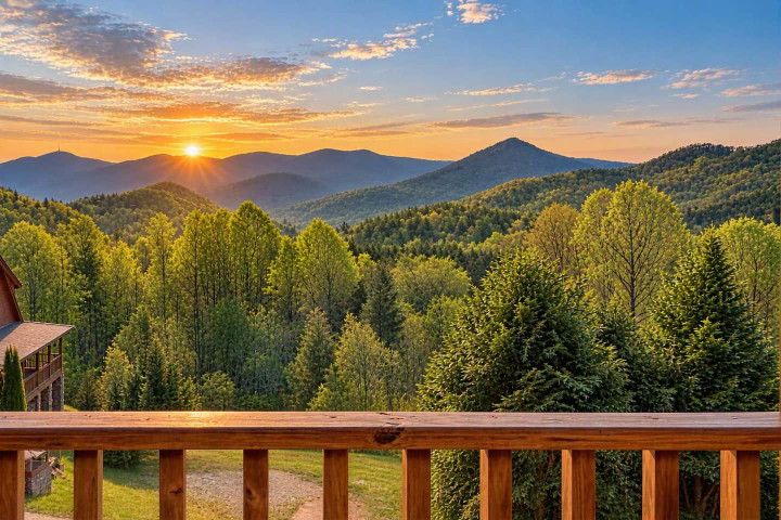 Hot Tub Fire Pit Mountain Sunsets -