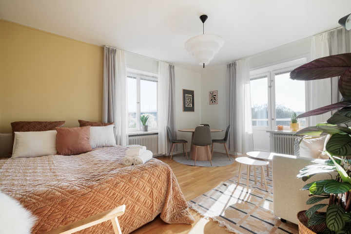 Waterfront Studio W/ Balcony In Hip Hornstull - Stockholm