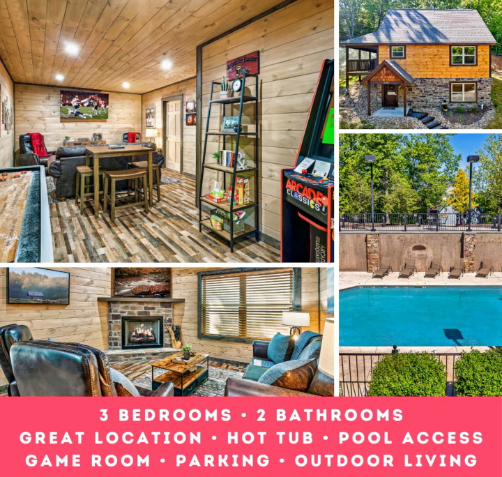 Near Dollywood,3 King Beds, Arcade, Hot Tub, Grill - Tennessee