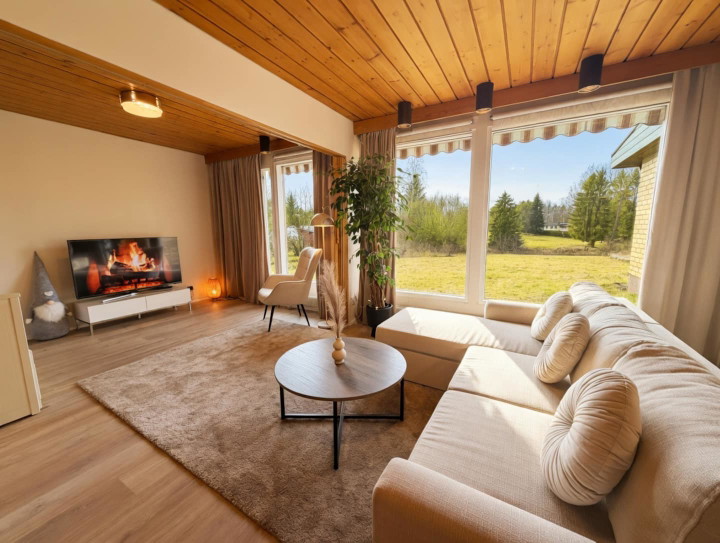 Relaxing Riverside House With Sauna & Fireplace -