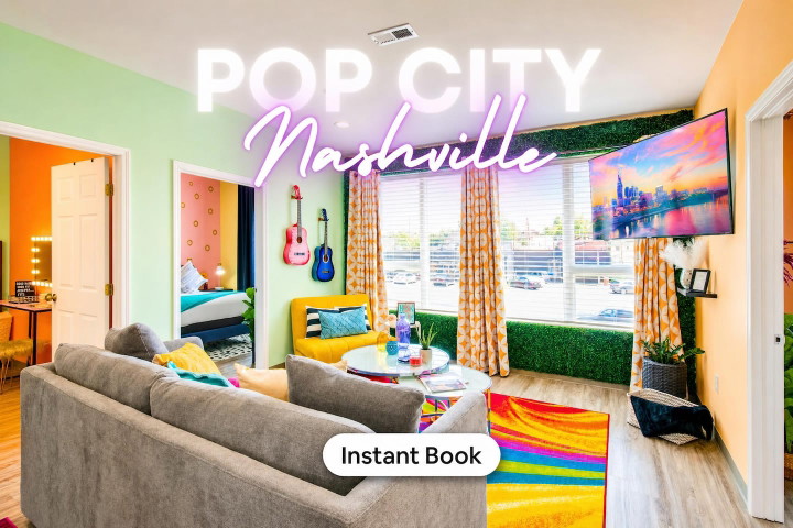 Disco-pop Apartment In East Nashville | Sleeps 12 - Nashville