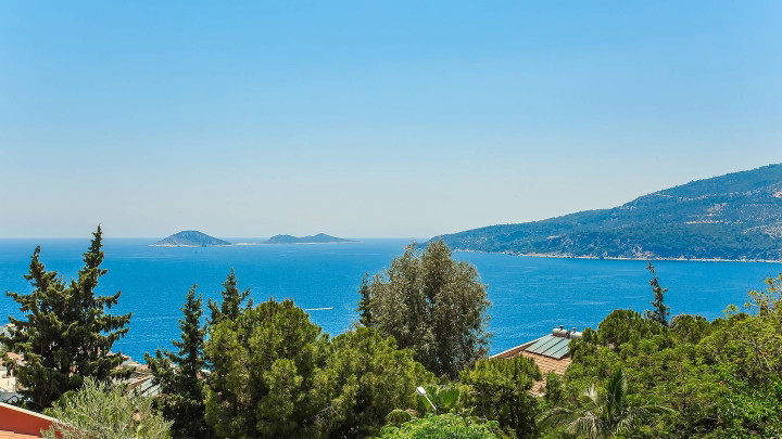 Kalkan Deniz Manzaralı Isıtmalı Havuzlu Villa 1190 - Kalkan