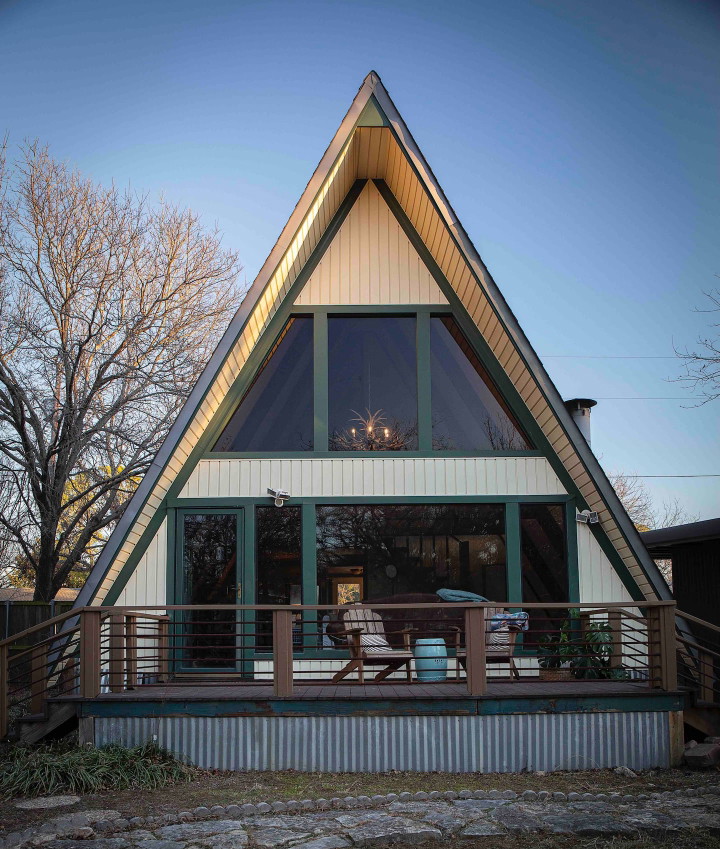 Waterfront-little Bos A-frame Cabin - Granbury, TX