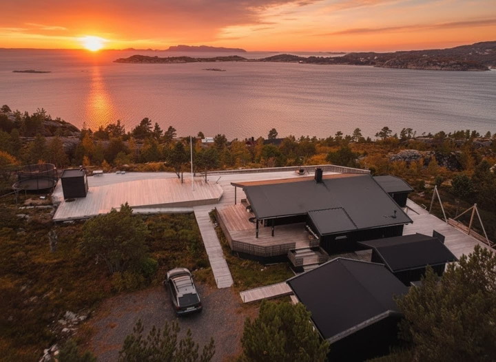 Panorama View, Hot Tub, Modern 4 Bedroom Cabin. - Noruega