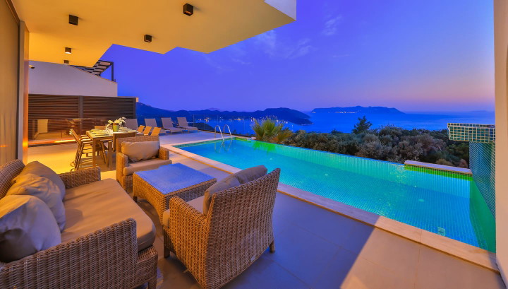 Villa Infinity Sky - Piscine Privée - Vue Panoramique Sur La Mer - Kaş