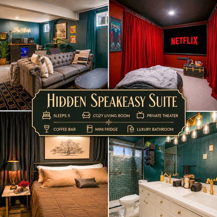 Denver Hidden Speakeasy Suite With Theater - Denver, CO