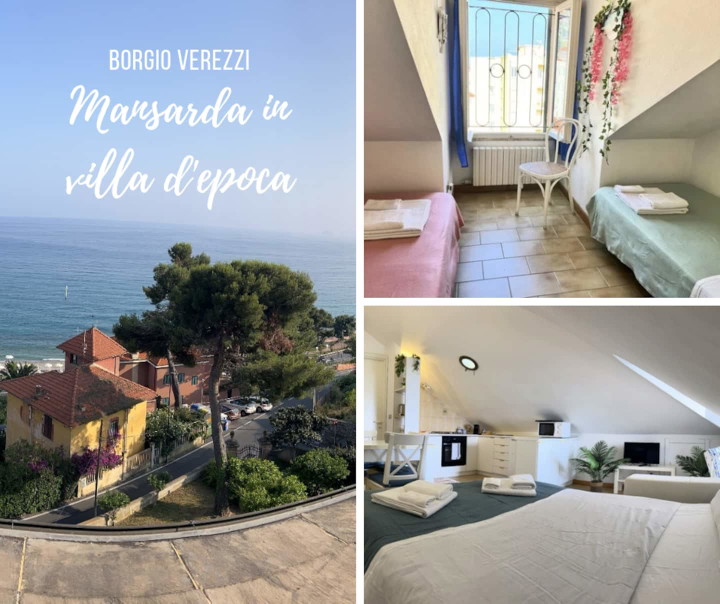 Attic With Sea View In A Period Villa, - Borgio