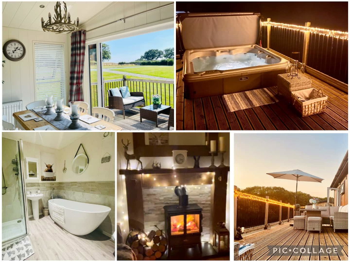 Beautiful Rural Lodge Sunken Hot Tub Slipper Bath - Worcestershire