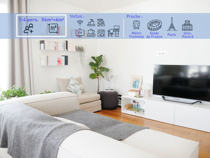 2-room W/ Terrace | Direct Stade De France & Paris - Montmorency