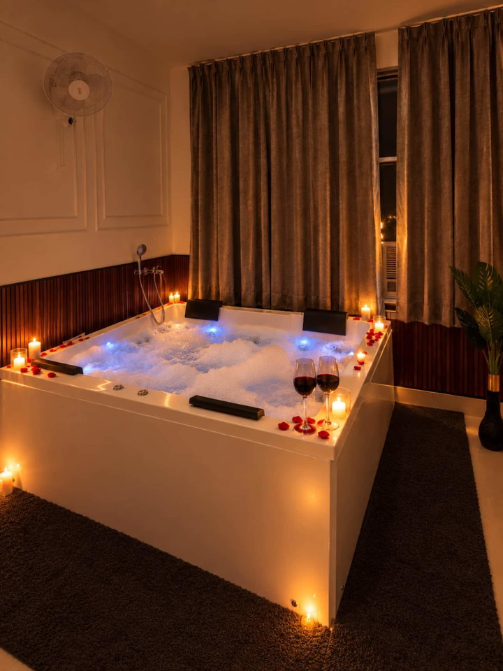 Luxury 1bhk  Jacuzzi  Pool Table  Couple Stay - Faridabad