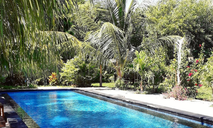 Private Bungalow - Ac, Hot Water, Pool, Big Garden - Gili Islands