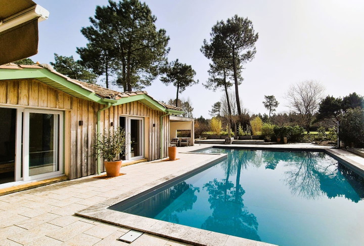 Villa Contemporaine Avec Piscine Vue Golf Et Forêt - Gujan-Mestras