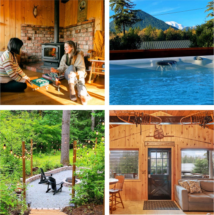 Elk Cabin Hot Tub, Ac, Fire Pit, River Access - Packwood, WA