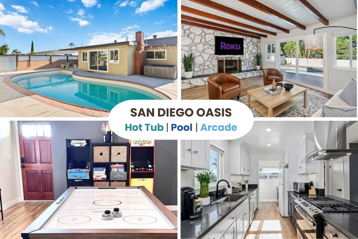 New Arcade Cozy Zen Pool Jacuzzi Home Heart Of Sd - San Diego County, CA