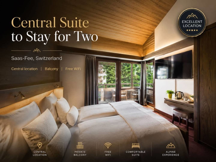 Chambre Double Centrale à Saas-fee | Arrivée Autonome - Saas Fee