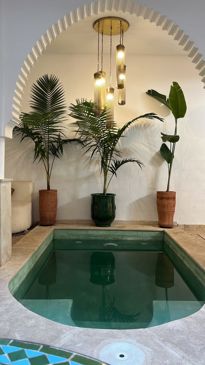 Chambre Double Avec Piscine ( Bleu ) - Marrakesh