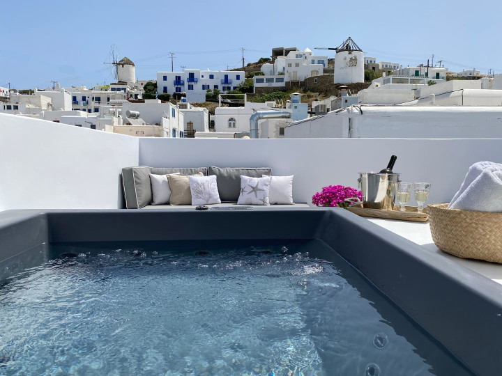 Mykonos 22, Hervorragendes Stadt-penthouse Mit Jacuzzi Spa - Mykonos