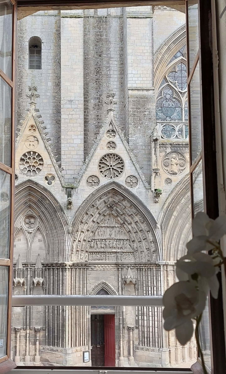 Bayeux Vue Directe Cathédrale Sur Le Parvis - Bayeux