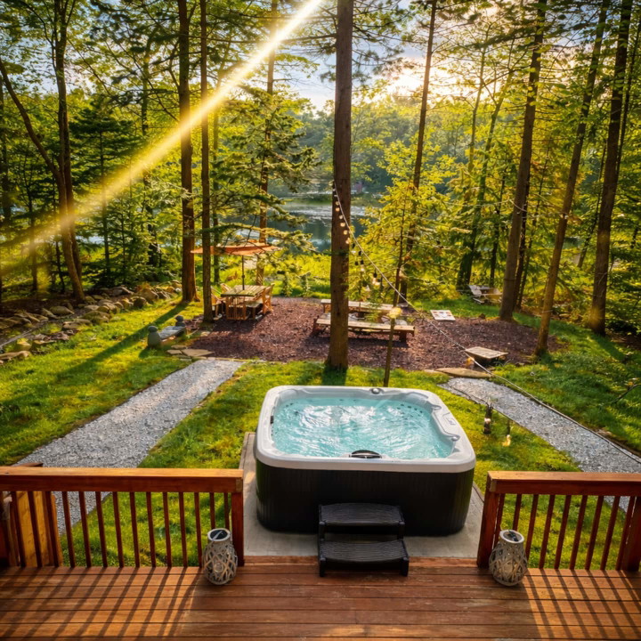 Lakefront Poconos Retreat | Hot Tub | Private Dock - Tobyhanna, PA