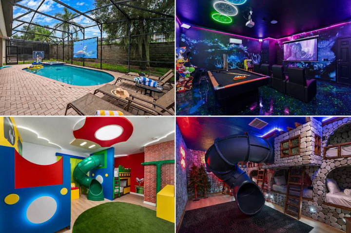 Themed House With Heated Private Pool & Game Room - Florida