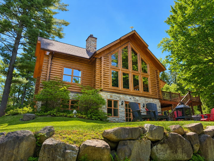 Chal'heureux · Private Spa, Firepit & Log Cabin - Saint-Sauveur