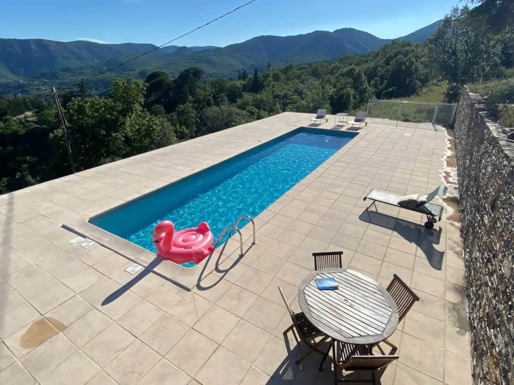 Maison Cévenole Avec Vue Exceptionnelle Et Piscine - Le Vigan
