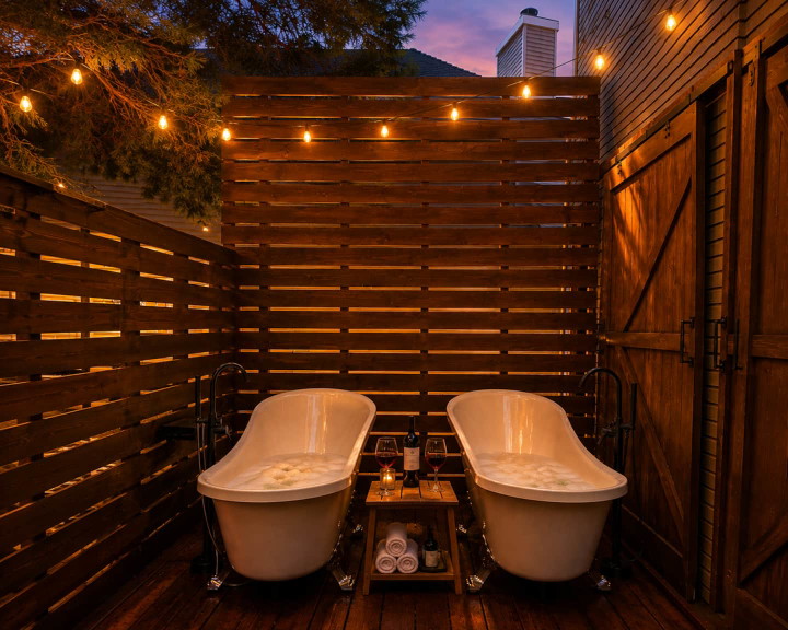 Lux Cabin Retreat: Outdoor Soaking Tubs, Sauna, Firepit, Game Room For Kids - Lake Arrowhead, CA