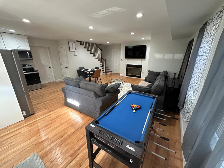 Modern Luxury Getaway With Fireplace & Game-room - Brockton, MA