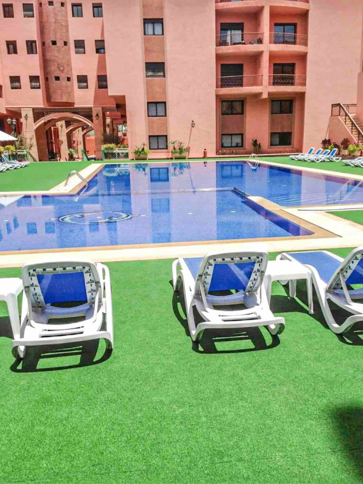 Appartement F3.
5 Pers, Vue Sur Piscine/wifi/clim - Marrakech