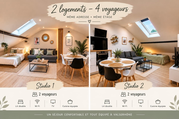 2 Studios Indépendants Centre-ville Wi-fi - Bellegarde-sur-Valserine