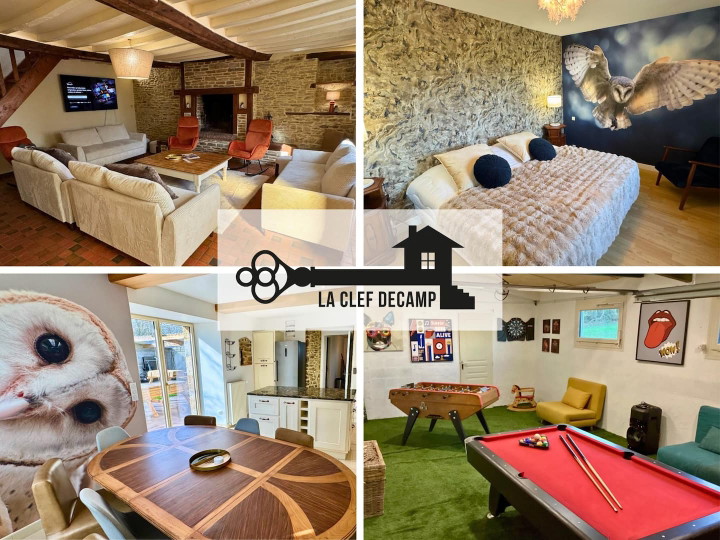Chouette Et Hibou 30pers 2 Gîtes : Jacuzzi Billard - France
