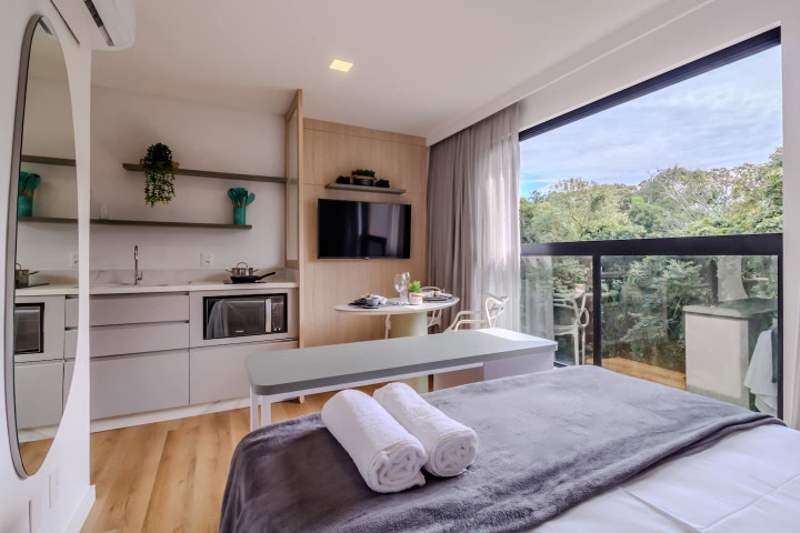 Loft 705 Novo/mobiliado/wifi/piscina/próx Oktober - Blumenau