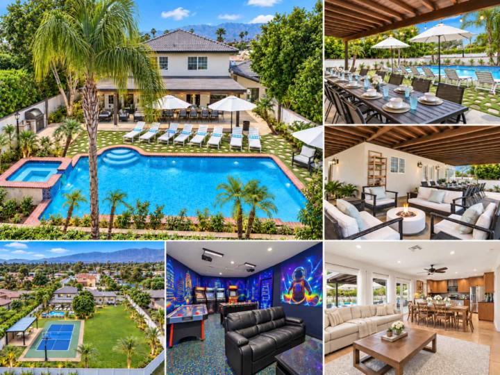 Estate 1 Acre+12 Bds, Pickleball, Groom+ping Pong - Palm Desert, CA