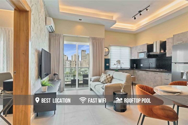 City Center 1br Penthouse | Rooftop Pool + Gym - Dominicaanse Republiek