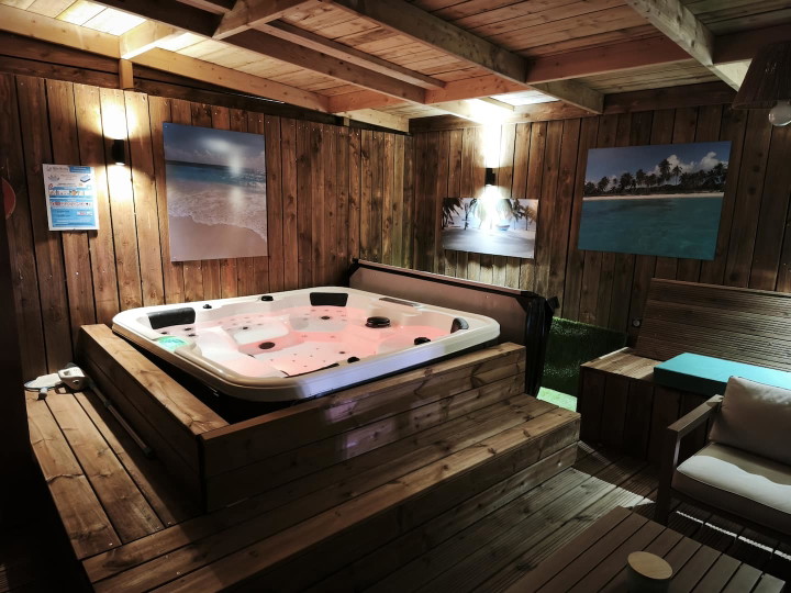 Air-conditioned Caraibes Chalet With Private Spa - Pays de la Loire