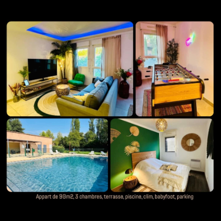 Séjour Dexception | 3 Chambres, Parking & Piscine - Bouc-Bel-Air