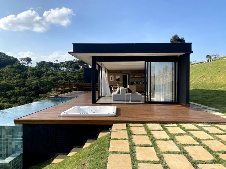 Casa Moderna, Vista Para Represa, Piscina Aquecida - Brazil