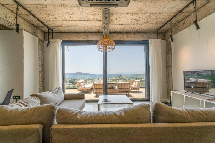 Ultra Modern & Panoramic Bodrum Castle View Flats - Torba