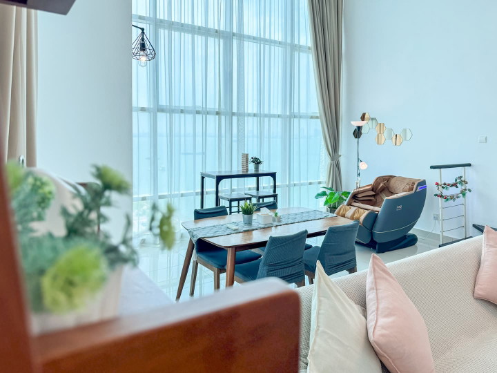 Cozy Seaview Duplex Family Suite W Massage Chair - ペナン