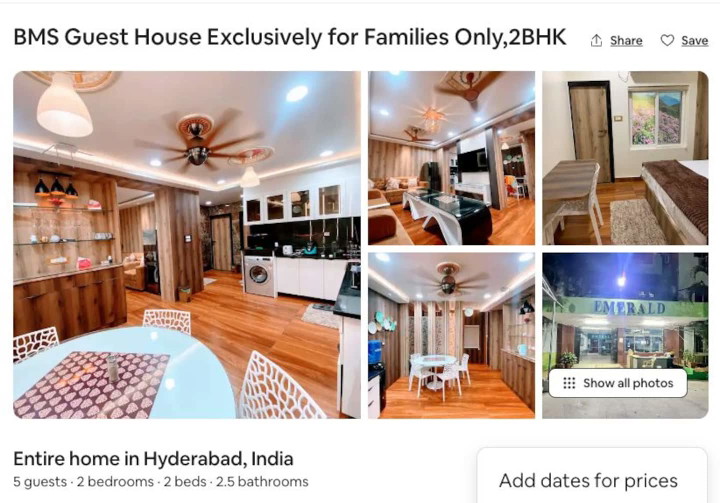 Bms Guest House  Luxury 2bhk In Hyderabad - India
