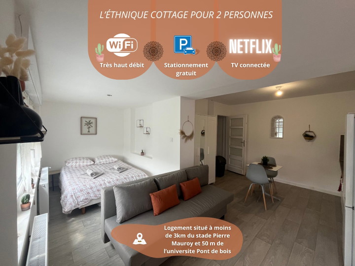 L'ethnique Cottage 30m² 2 Personnes Avec Extérieur - Villeneuve-d'Ascq