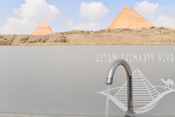 Maison Familiale Privée Avec Vue Sur Les Pyramides - Égypte