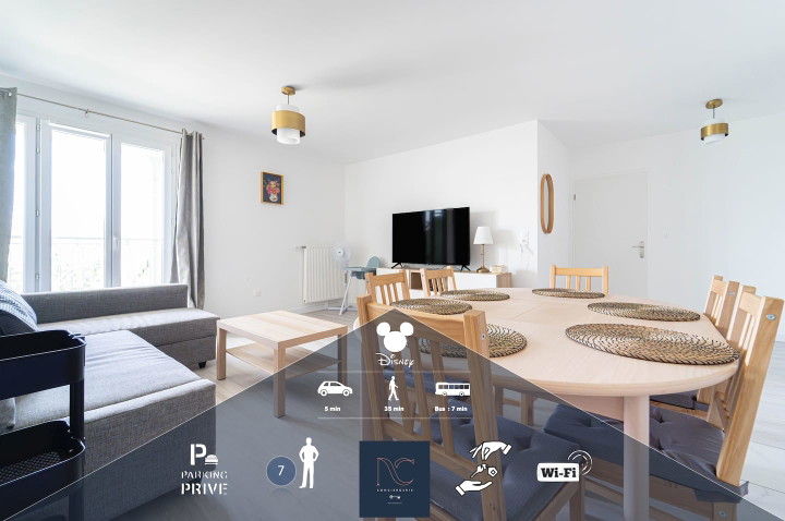 *Disneyland-paris* 7 Personnes, Wifi, Parking Free - Serris