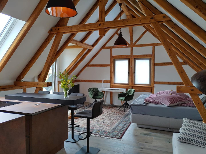 Exclusive Studiowohnung Mit Dachterrasse Und Vesteblick Im Cortendorfer Stadel - Coburg