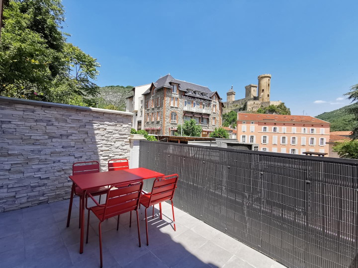 Vue Sur Le Château Au Cœur De La Ville - Foix