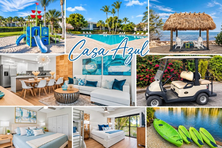 New! Casa Azul - Golf Cart, 2 King, Pool, Kayaks - Key Largo, FL