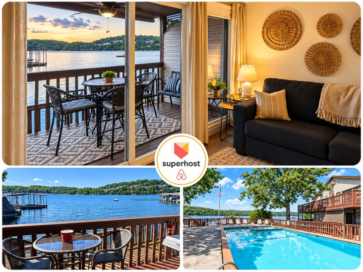 Lakefront Deck Water Views Pool Boat Ramp - Sunrise Beach, MO