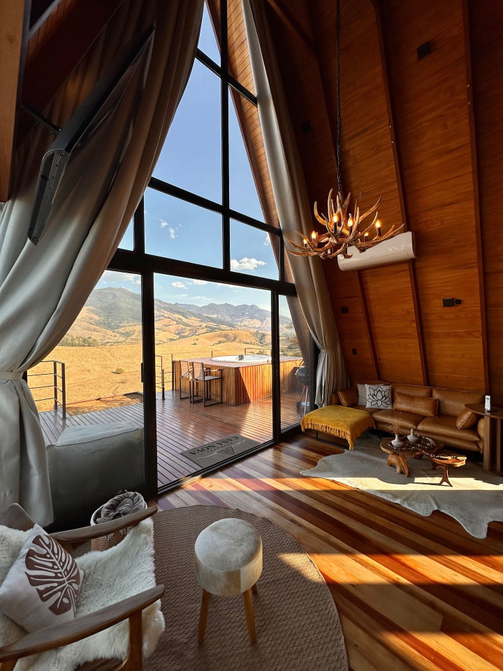A-frame Boutique Cabin With Hot Tub And 360° View - Brasil